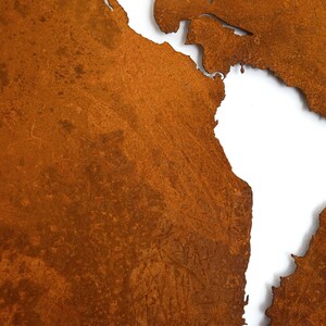 Metal World Map. 200x106cm Corten Steel. Large Metal Wall - Etsy