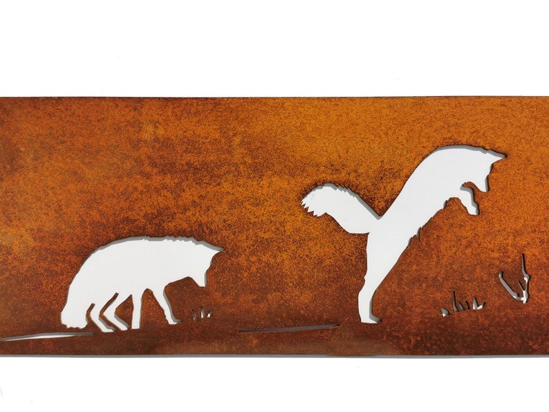 Wall Art Metal Fox. Wall Decor Fox Silhouette. Industrial Home - Etsy