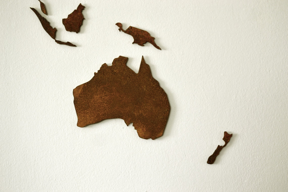Rusty Art Decor. Large Metal World Map. Detailed Corten World - Etsy