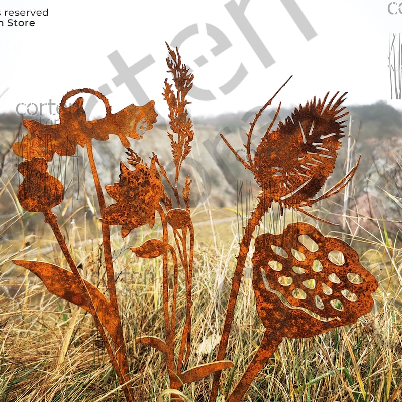 Metal Garden Flowers - Etsy