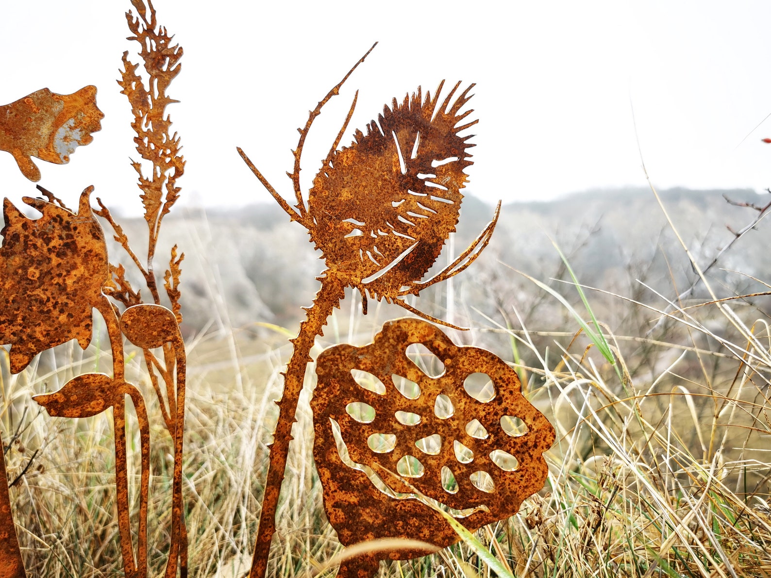 Rusty Flower Bouquet Garden Art Wildflowers Rusty Metal - Etsy
