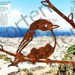 Metal Rusty Bird. Rusted Bird on a Branch. Garden Rusty Art. Corten ...