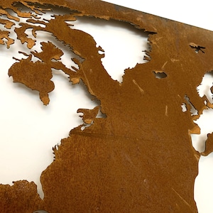 Metal World Map Wit LED. Corten World Map. Wall Metall Art. Wall Art ...