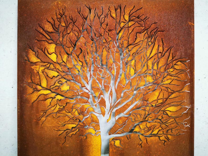 Large Wall Decor, Tree of Life Extra Size, Metal Tree, Corten Tree ...