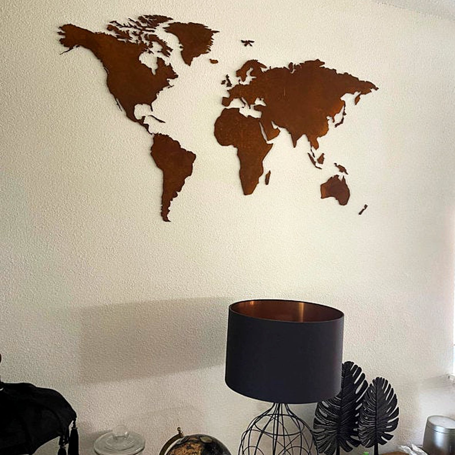 Metal Map Wall Art. Industrial Wall Decor. Metal Art - Etsy