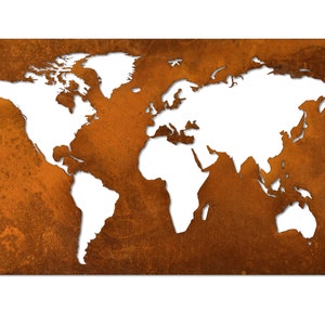 Large Magnetic Metal World Map. Custom Size World Map. Wall | Etsy