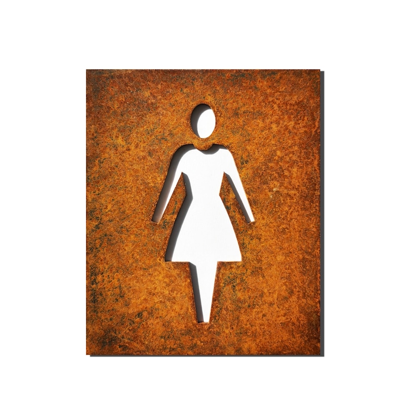 Toilet Signs Industrial. Metal Toilet Symbols. WC Signs Rusty - Etsy