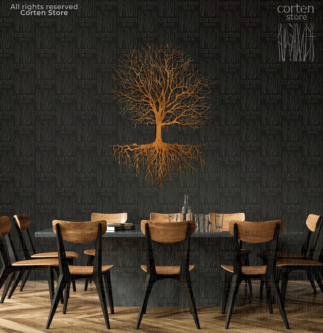 Tree of Life Metal Wall Decor, Industrial Wall Art, Lofty Decoration ...