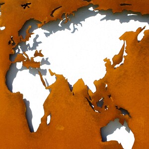 Large Magnetic Metal World Map. Custom Size World Map. Wall | Etsy