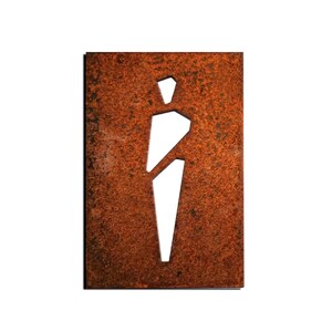 Toilet Metal Signs. WC Symbols Corten. Industrial Toilet Sign. Rusty ...