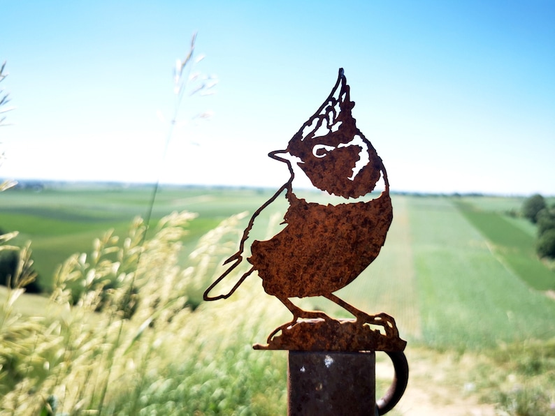 Metal Birds - Group of 3 Sitting Birds. Metal Outdoor Decoration ...