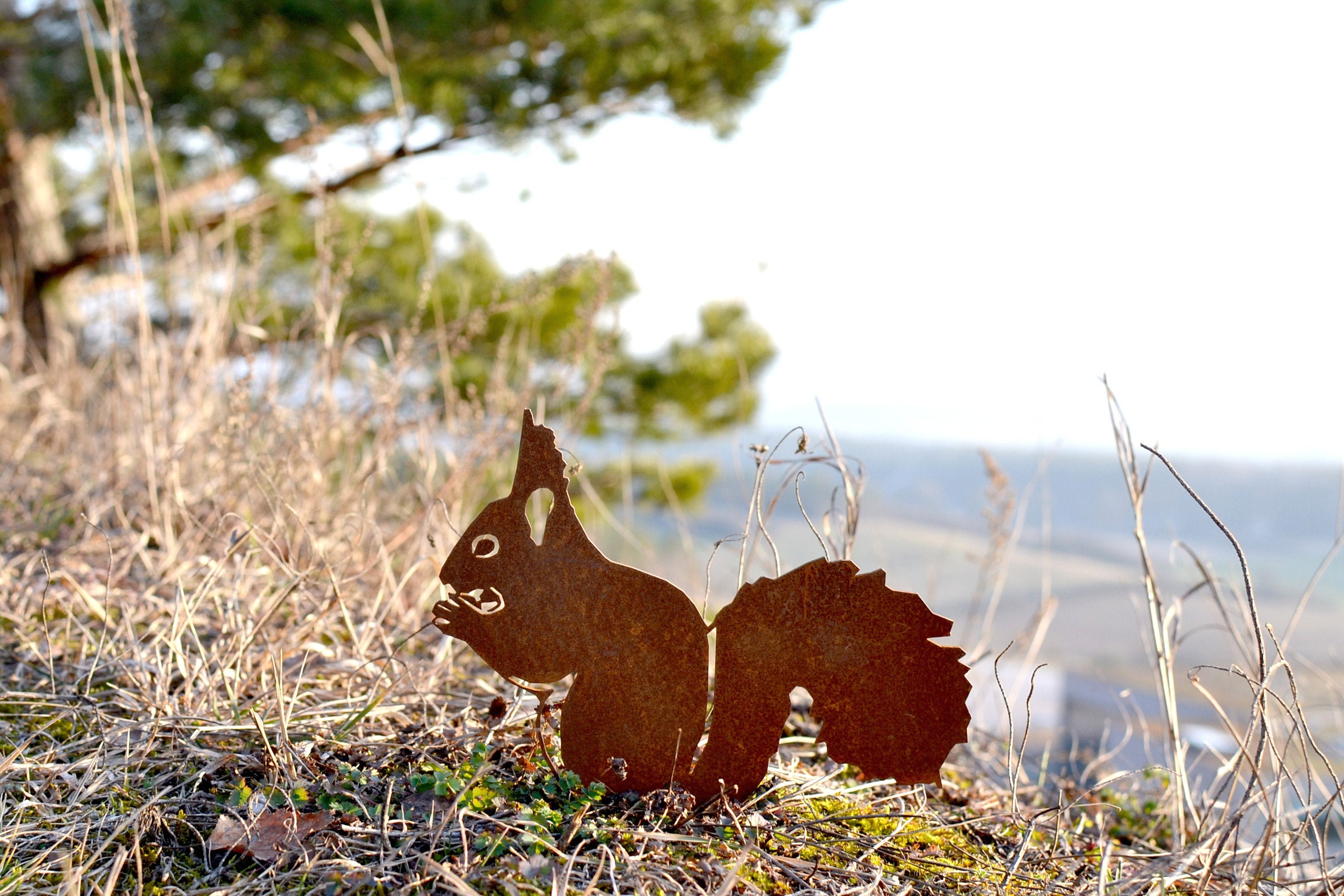 Rusty Metal Squirrel Corten Steel. Garden Yard Decor. Garden - Etsy