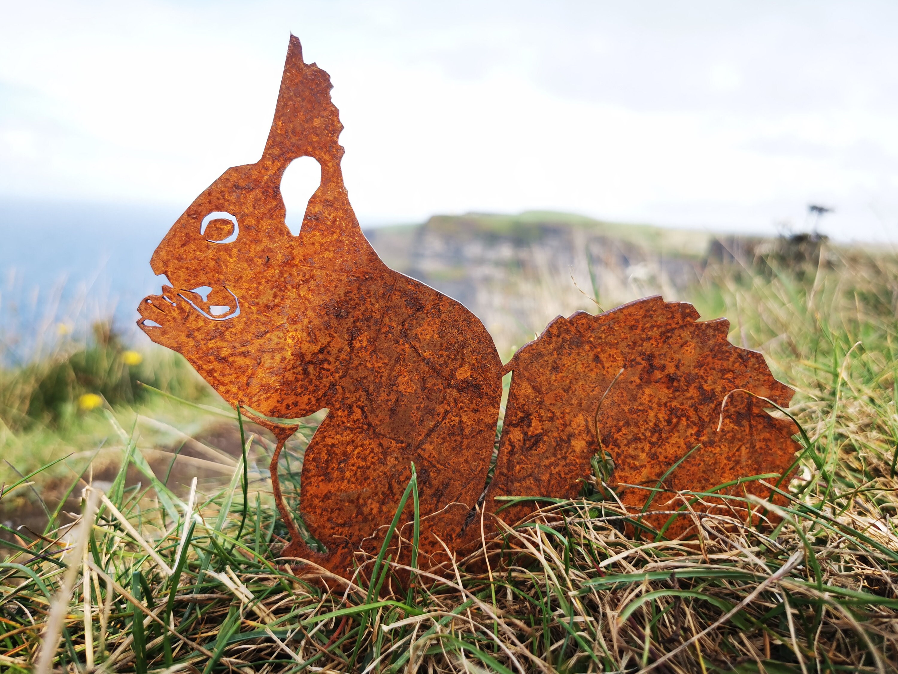 Squirrel Rusty Metal Garden Decor Squirrel Rusted Steel | Etsy