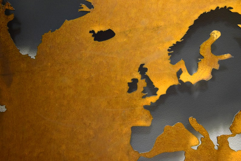 Large Metal World Map. Metal Wall Decor. Wall Art World Map. - Etsy