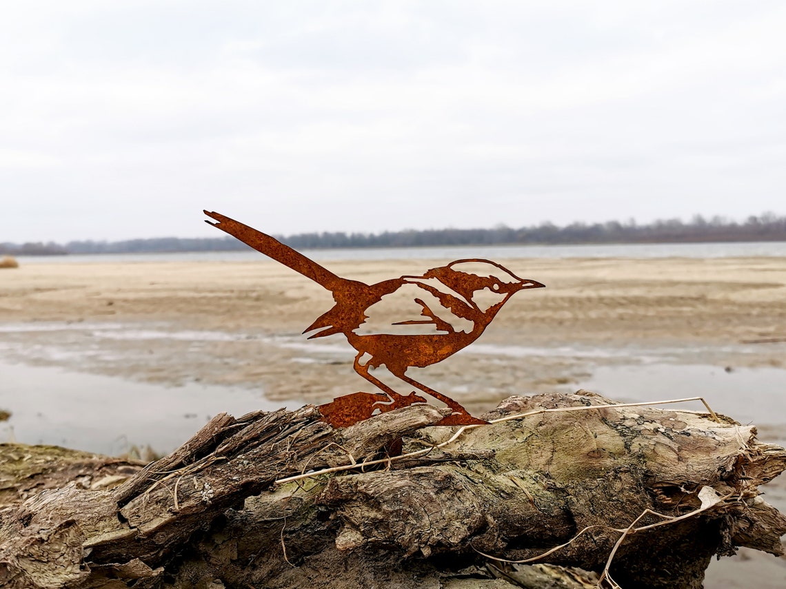 Metal Birds - Group of 3 Sitting Birds. Metal Outdoor Decoration ...