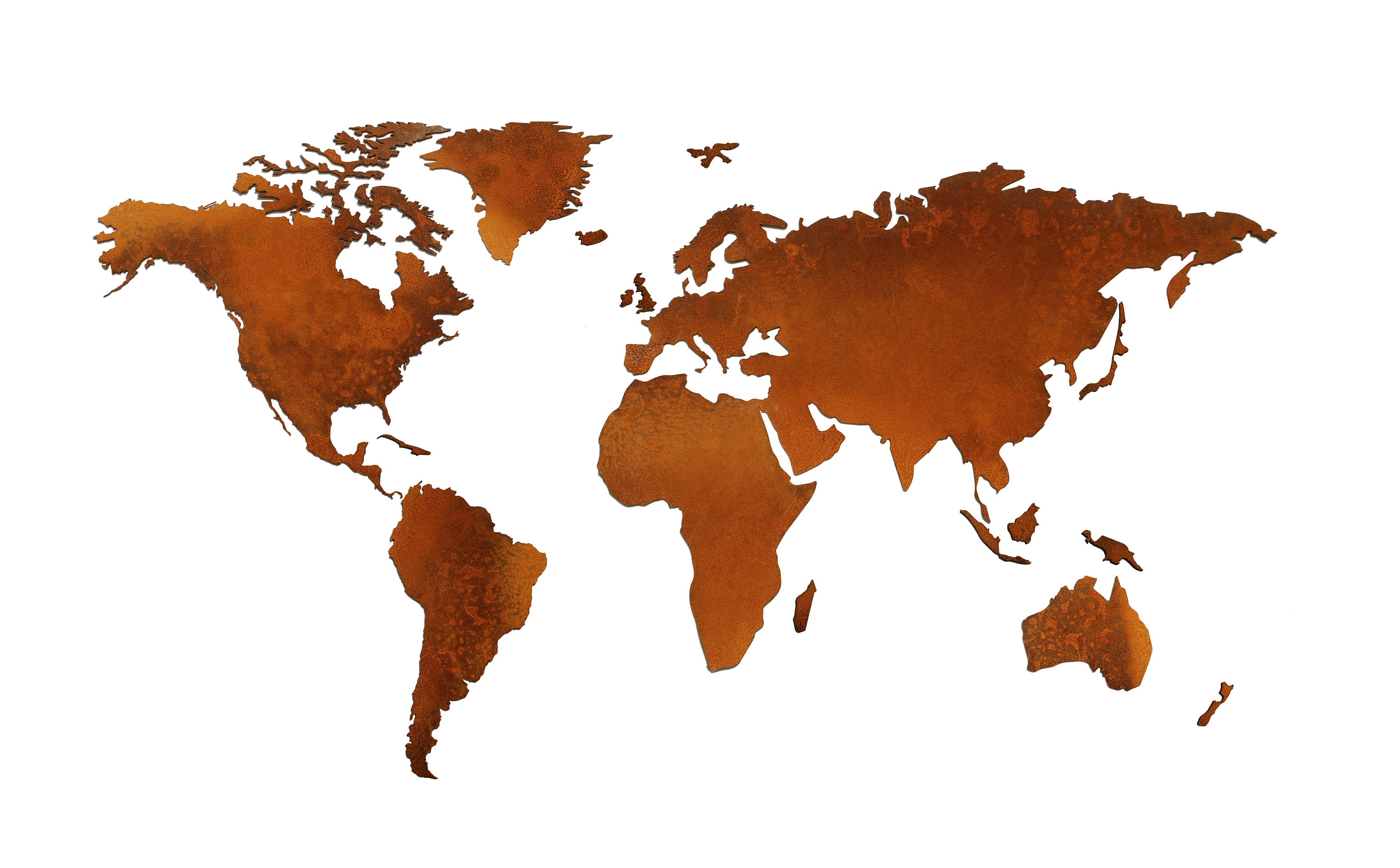 Metal World Map Metal Wall Decor Corten Map Metal Wall Art - Etsy