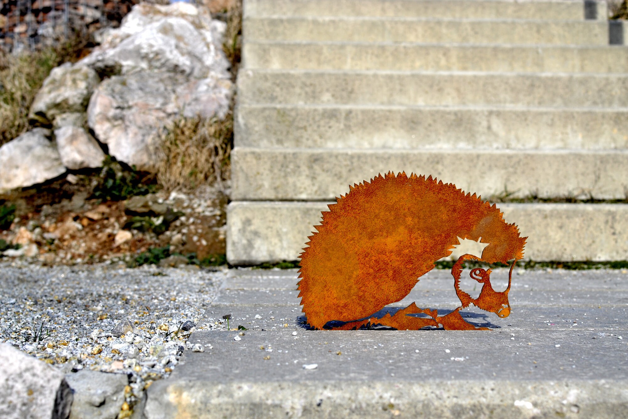 Rusty Metal Hedgehog Corten Steel. Metal Garden Decor. - Etsy
