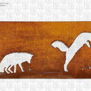 Wall Art Metal Fox. Wall Decor Fox Silhouette. Industrial Home Decor ...