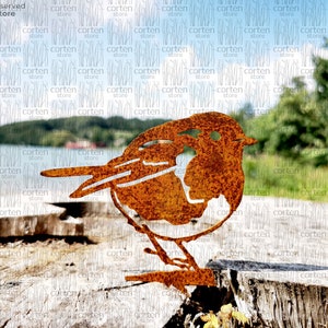 Rusty Garden Decor, Metal Bird Rusty Garden Art, Corten Bird, Robin ...
