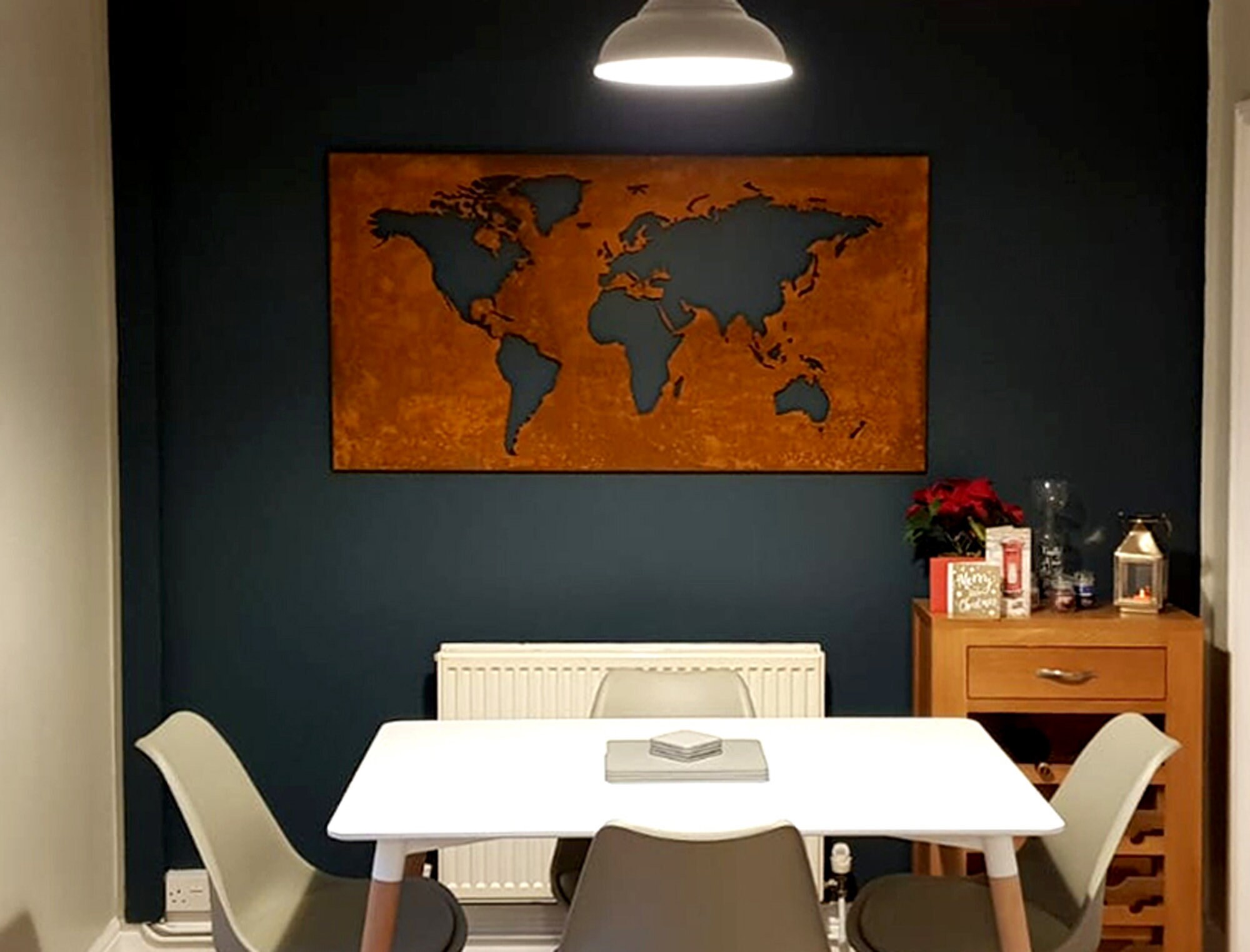 Large Magnetic Metal World Map. Custom Size World Map. Wall | Etsy