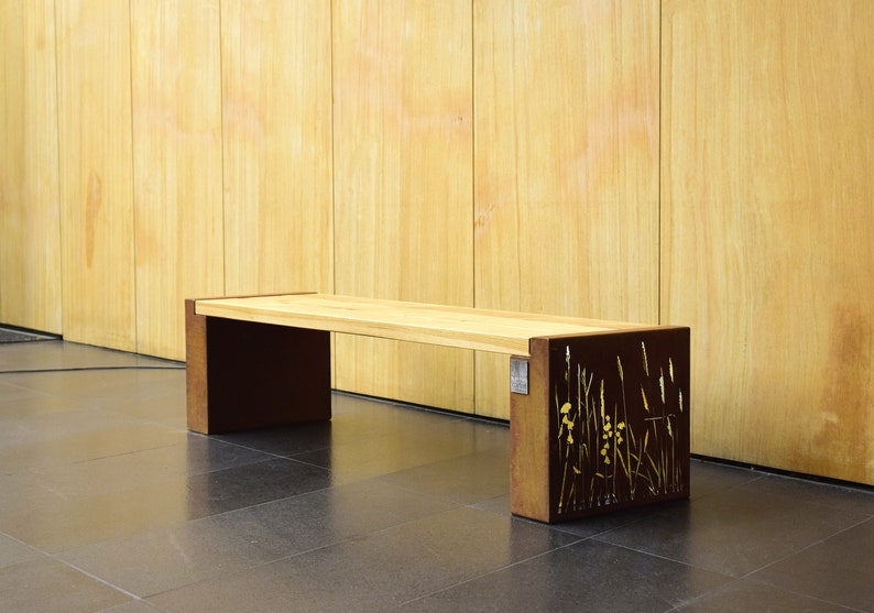 Outdoor Corten Bench. Modern Garden Bench. Bench Made of Steel - Etsy