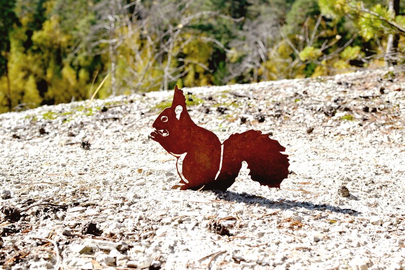 Rusty Metal Squirrel Corten Steel. Garden Yard Decor. Garden | Etsy