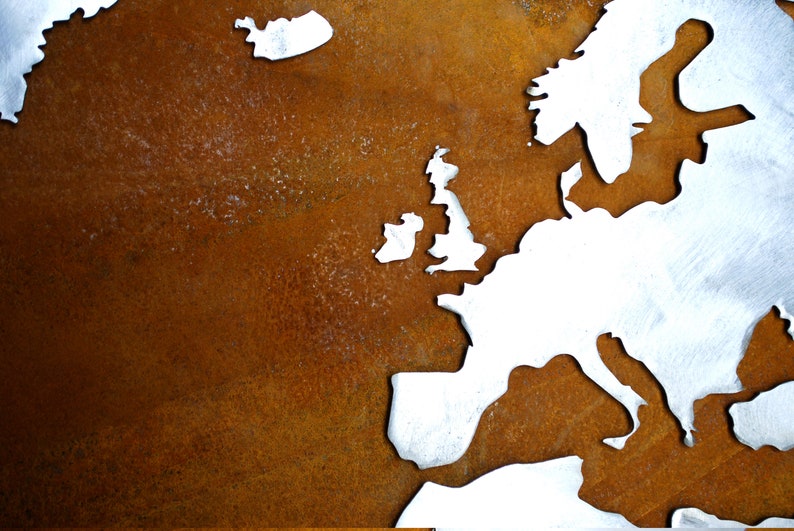 Metal World Map. Industrial Wall Decor. Magnetic 3D Modern - Etsy