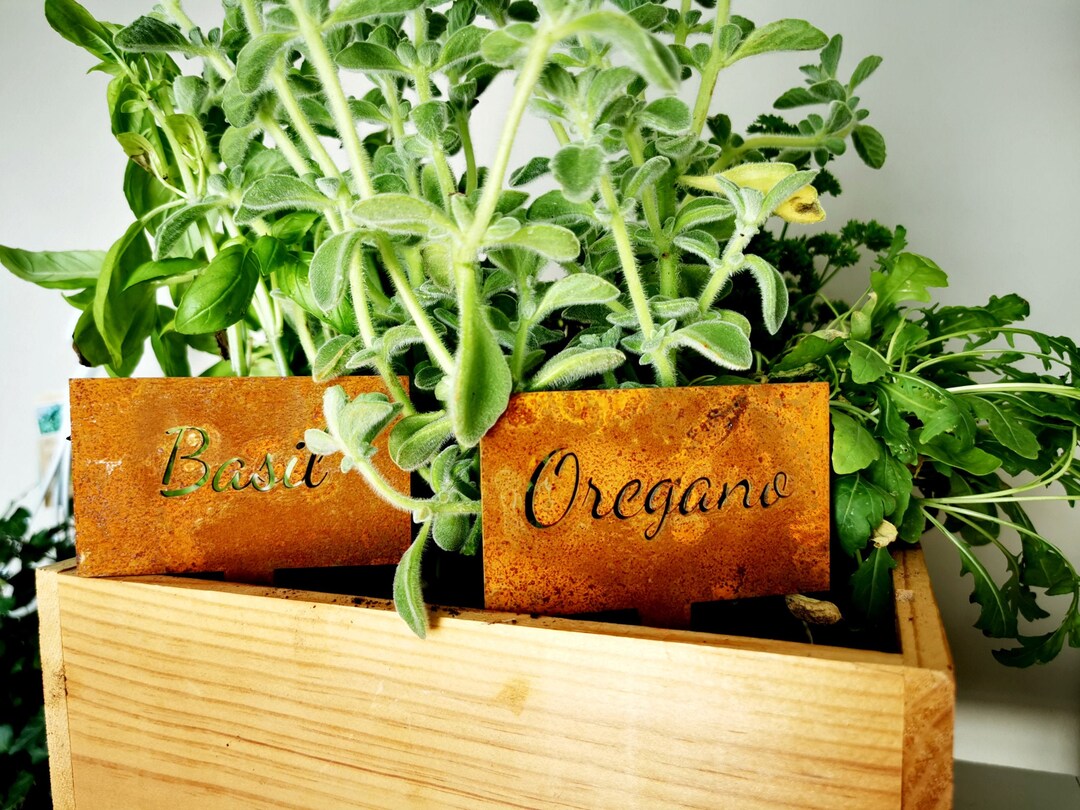 Herbs Signs. Metal Garden Signs. Outdoor & Indoor Herb Metal Signs ...