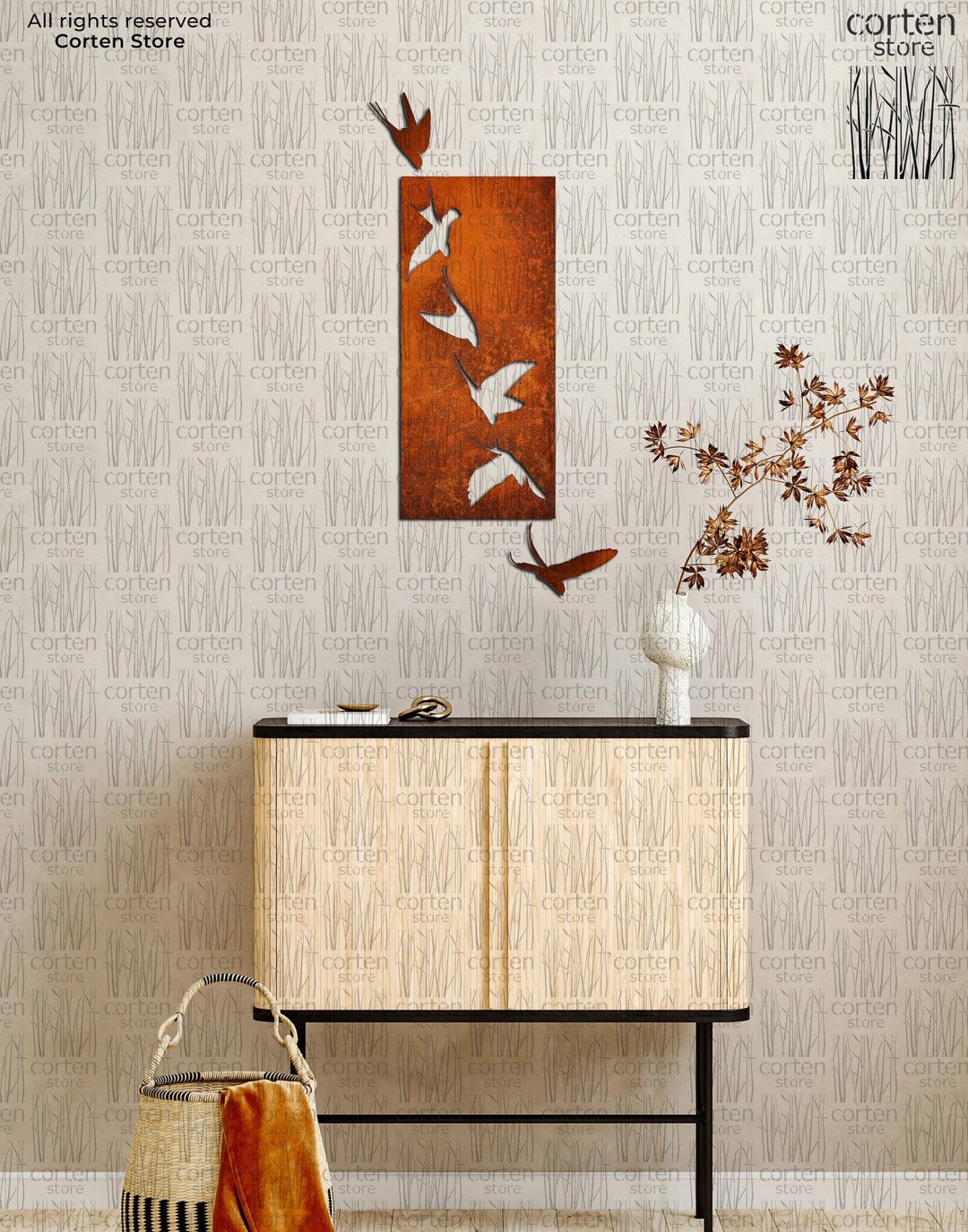 Metal Wall Art. Swallows Wall Decor. Industrial Wall Art. Swallows Metal Art. Home Decor ...