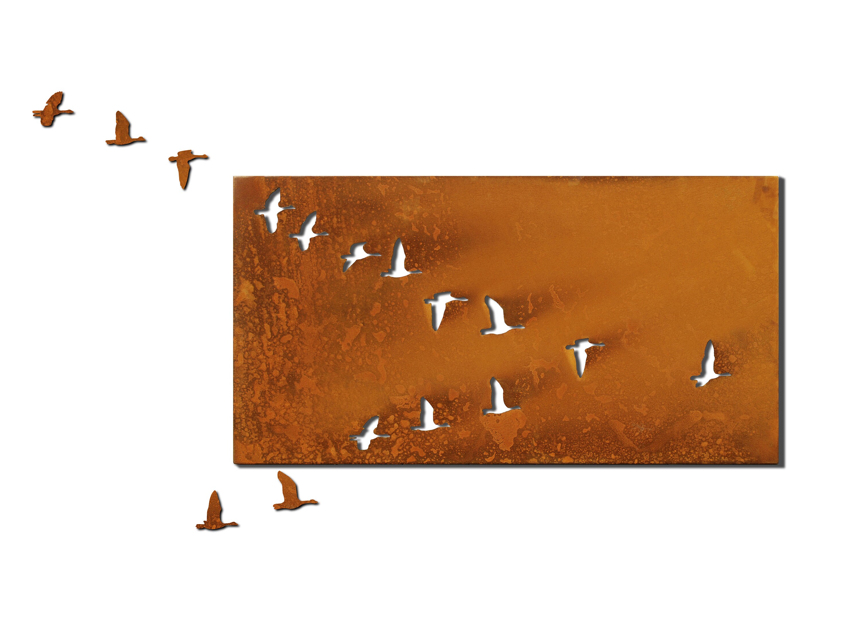 Birds V Formation Metal Wall Art. Flying Geese Corten Wall - Etsy