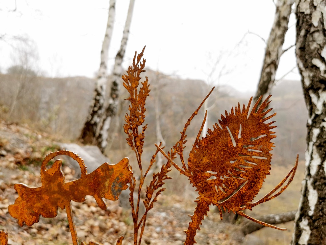 Rusty Flower Bouquet Garden Art Wildflowers Rusty Metal - Etsy