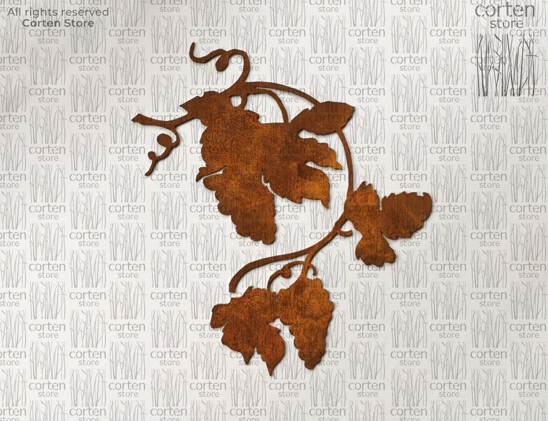 Vine Wall Decoration, Vine Leaves Metal Wall Art, Grape Decor ...