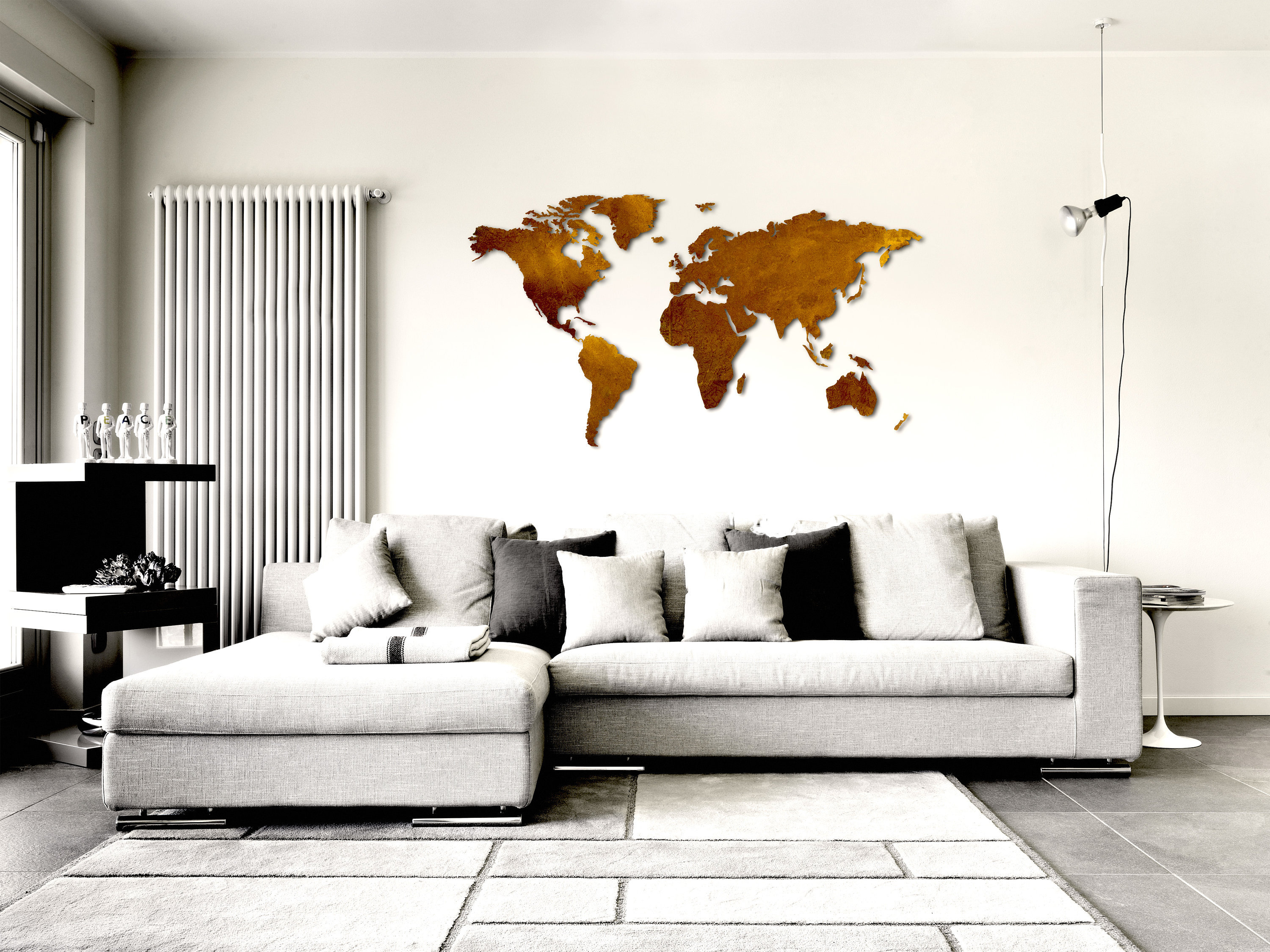 Metal World Map. Corten World Map. Magnetic Wall World Map. Modern Wall ...