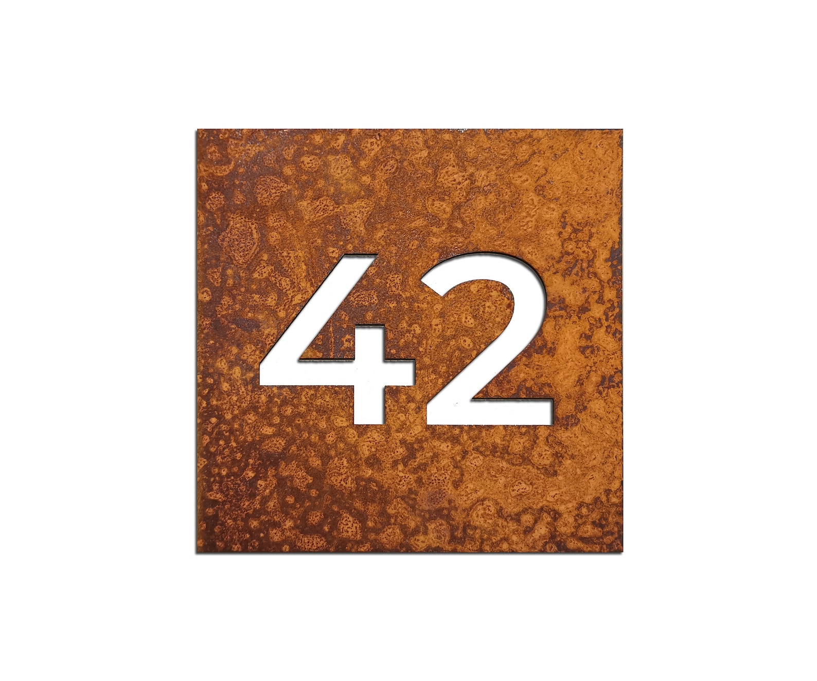 Metal House Sign Custom. Square Sign Corten. House Number - Etsy