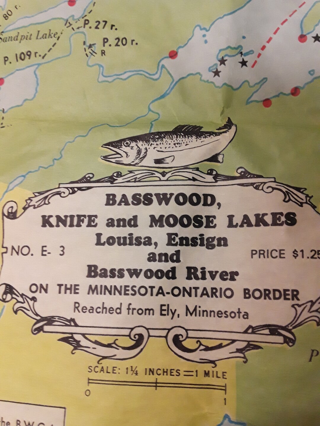 Vintage Waterproof Fishing/camping Map - Etsy