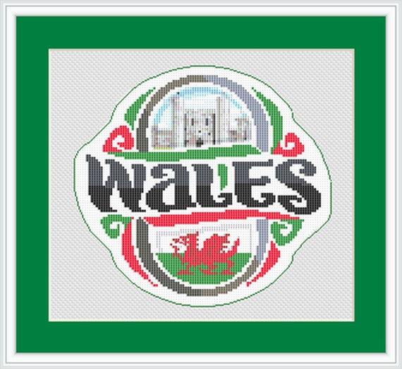 Buy 2 Get 1 Free England Motif Cross Stitch Pattern | Etsy
