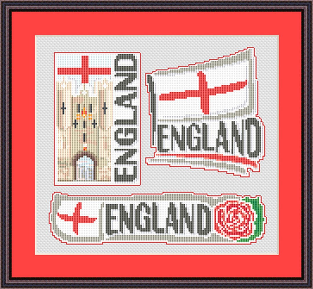 Buy 2 Get 1 Free England Sampler Cross Stitch Pattern - Etsy