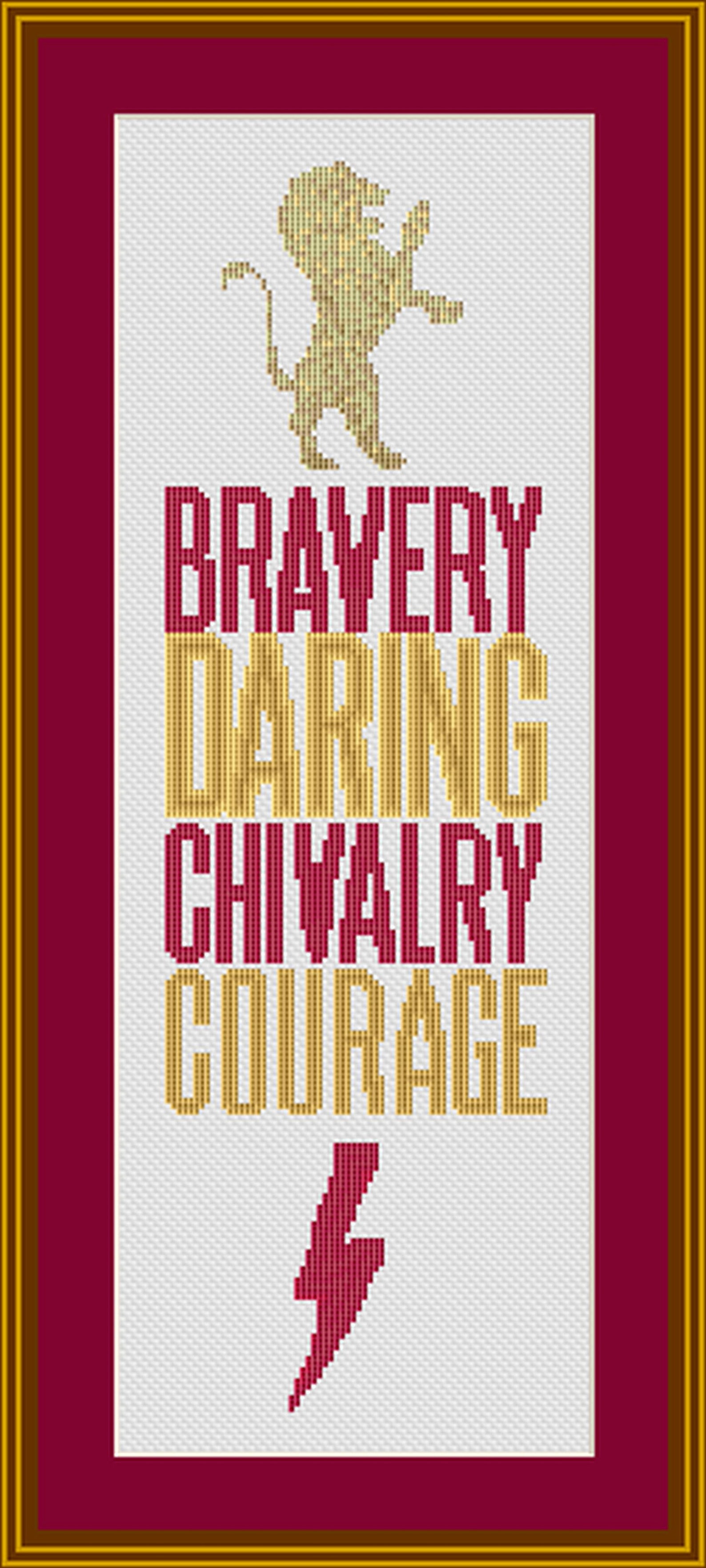 Buy 2 Get 1 Free Gryffindor Traits Cross Stitch Pattern - Etsy