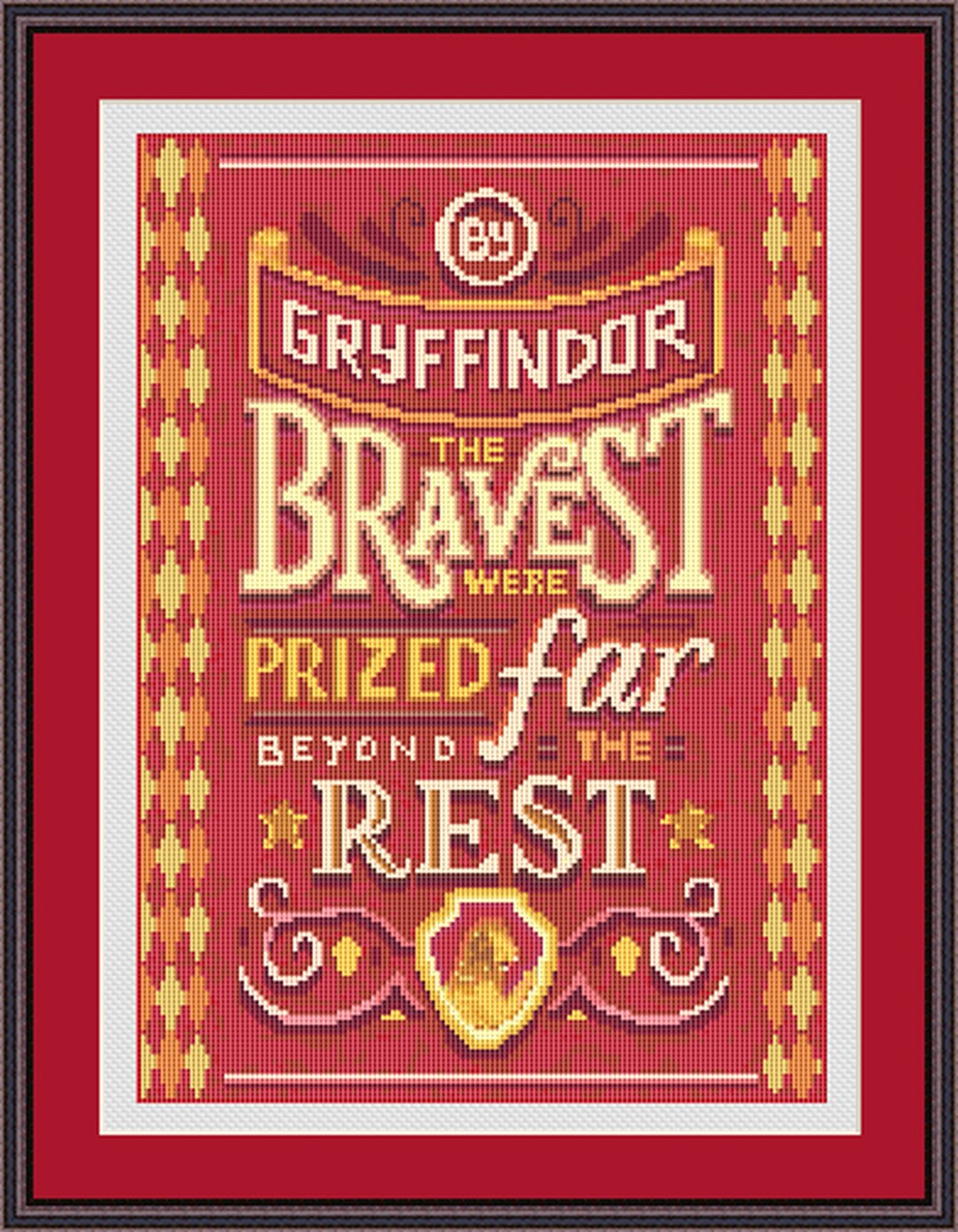 Kaufen 2 Get 1 Free Gryffindor Fan Haus Motto Kreuzstichmuster - Etsy.de