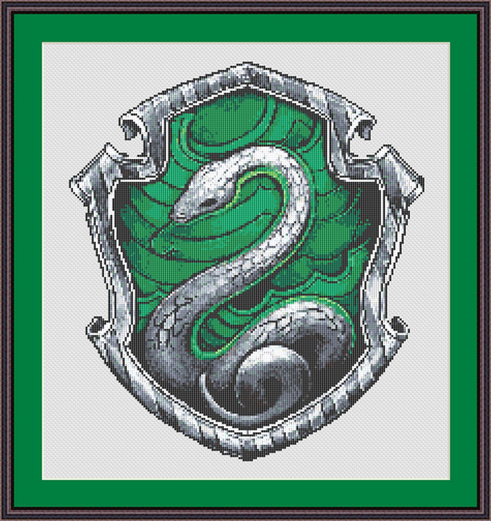 Buy 2 Get 1 Free Slytherin Crest Cross Stitch Pattern - Etsy