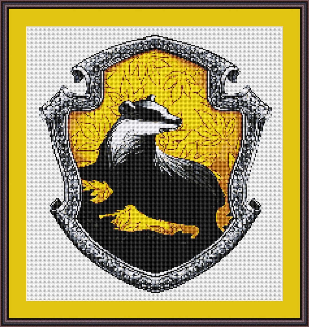 Buy 2 Get 1 Free Hufflepuff Crest Cross Stitch Pattern - Etsy