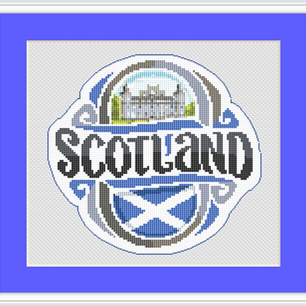Edinburgh Scotland Cross Stitch Pattern - Etsy