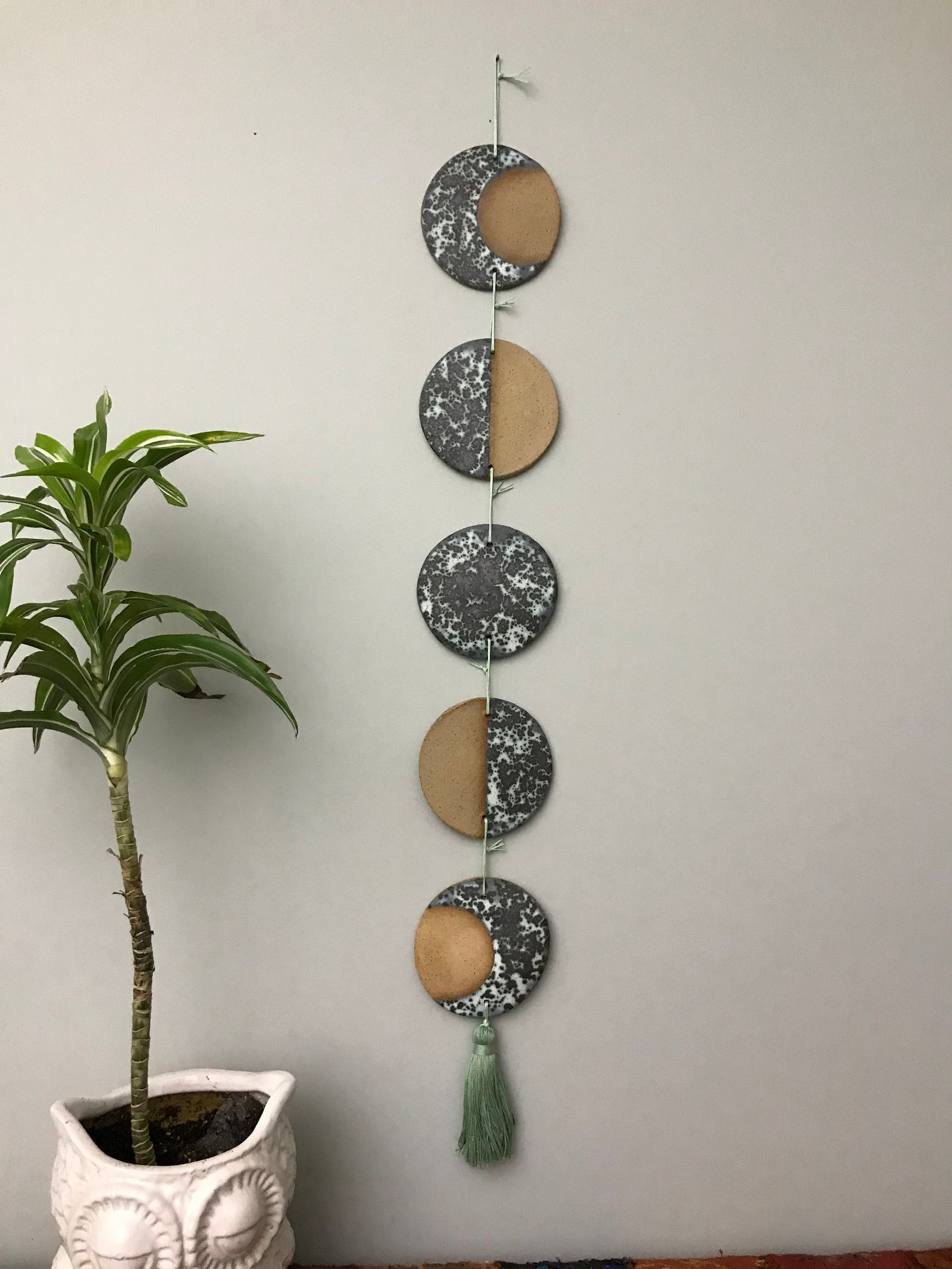 Lunar Phases Ceramic Wall Decor | Etsy
