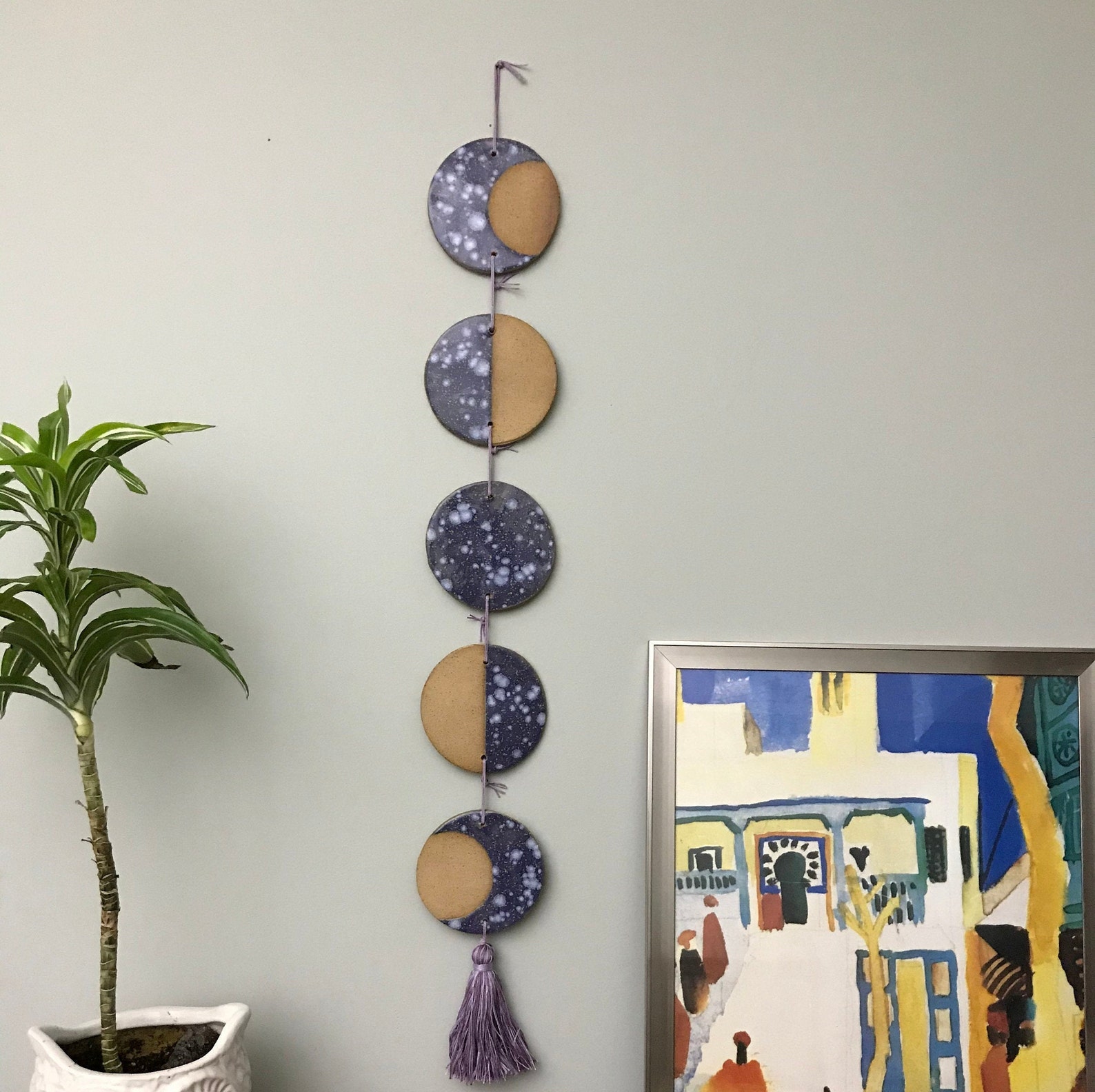 Lunar Phases Ceramic Wall Decor | Etsy