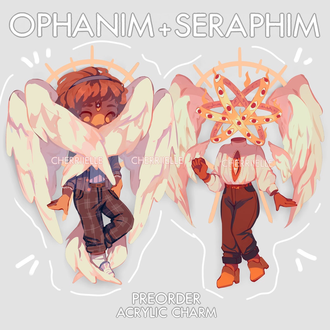 Ophanim & Seraphim Acrylic Charms - Etsy