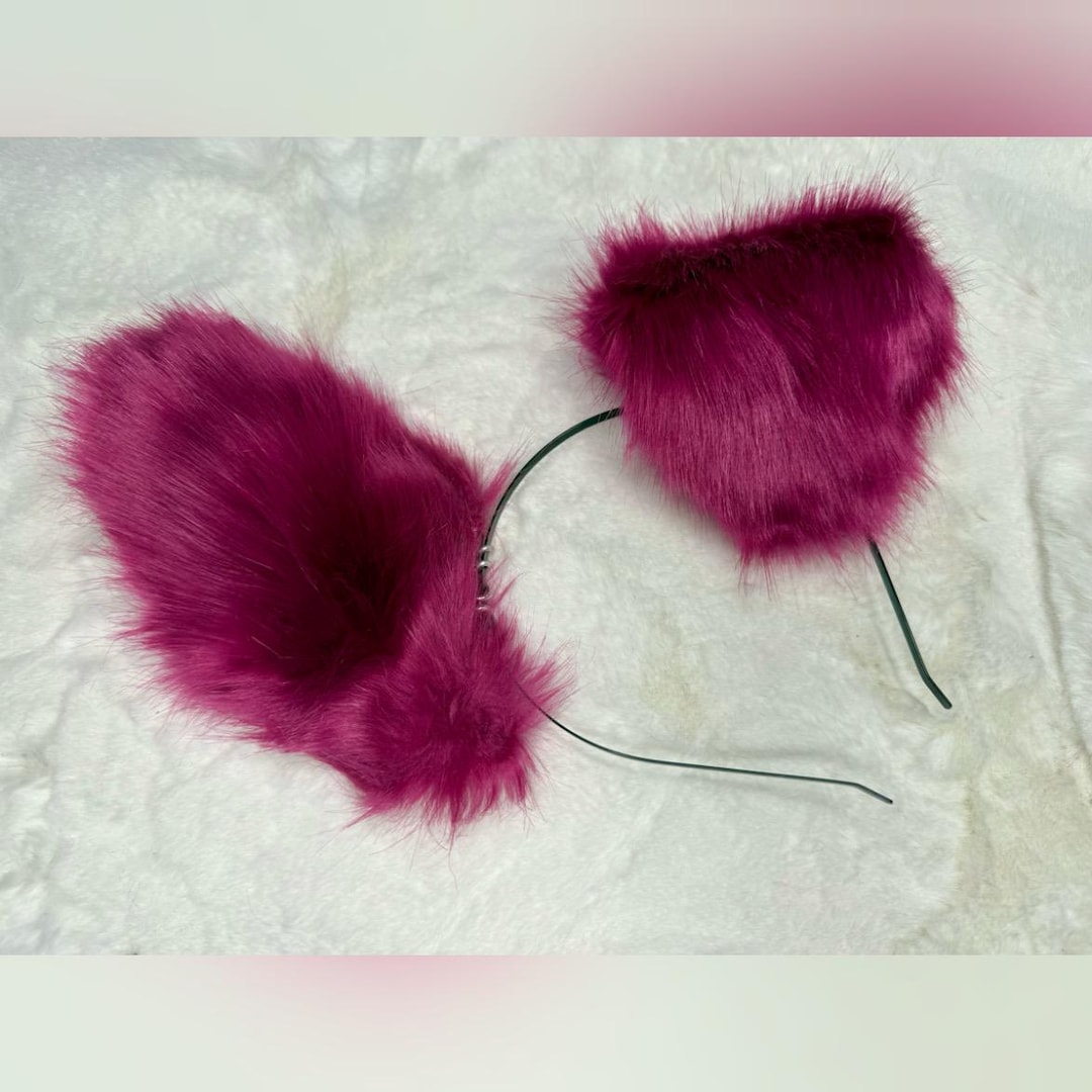 Fuchsia Puppy Ears for Cosplay Fashion Furry Festival - Etsy