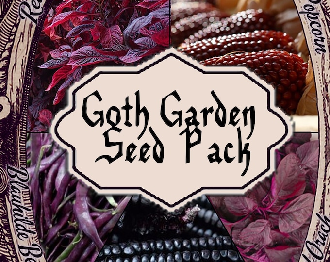 Goth Garden Seeds Pack- Edible Garden Vegetables Garden- Amaranth Black ...