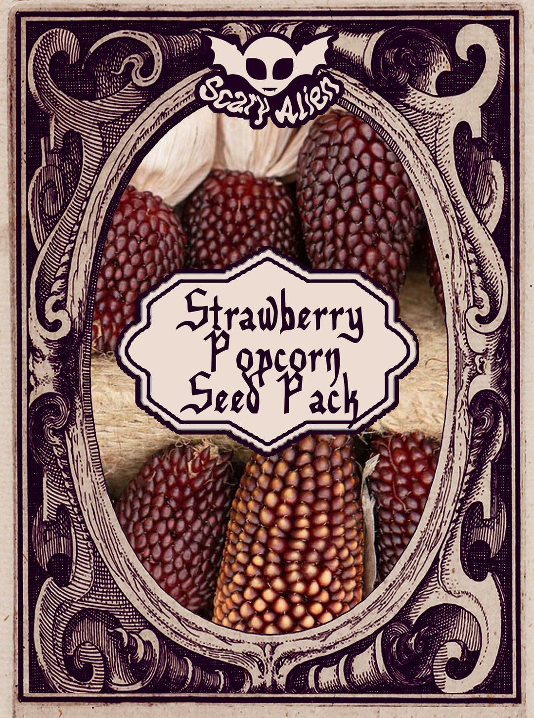 Strawberry Popcorn Seeds- Goth Garden Seeds Pack- Edible Garden ...