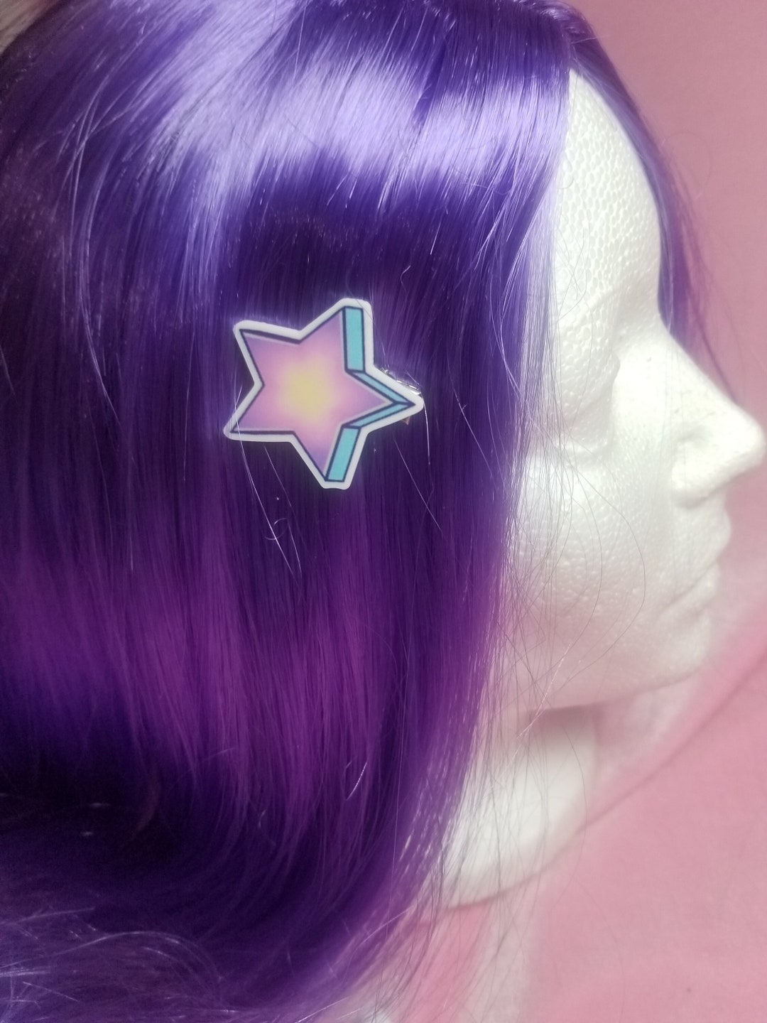Kawaii Star Barrette Set- Pastel Goth Barrettes - Space Jewelry- Uchuu ...
