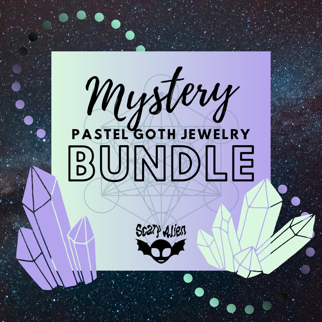 Mystery Pastel Goth Jewelry Gift Set - Goth Surprise Bag Creepy Cute ...